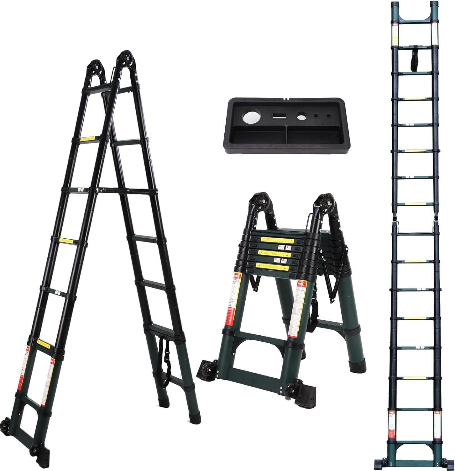 Dajianglx 16.5FT Telescoping Ladder A-Frame Aluminum Extension Ladders ...
