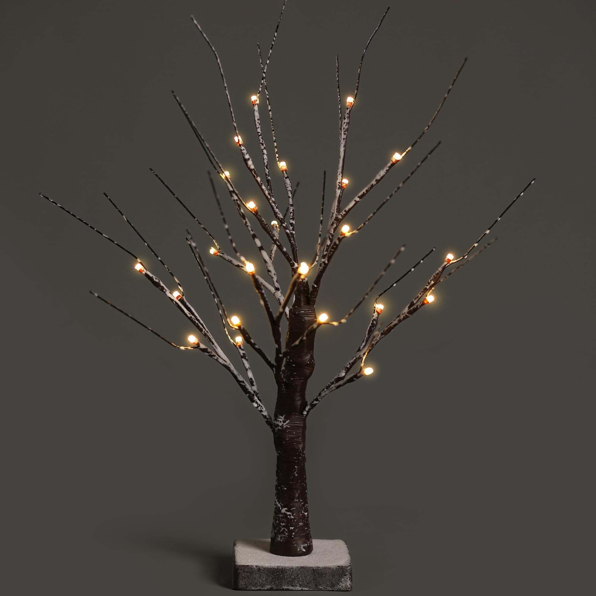 Lights4fun Black Twig Tree Tabletop Halloween Decoration Warm White LED ...