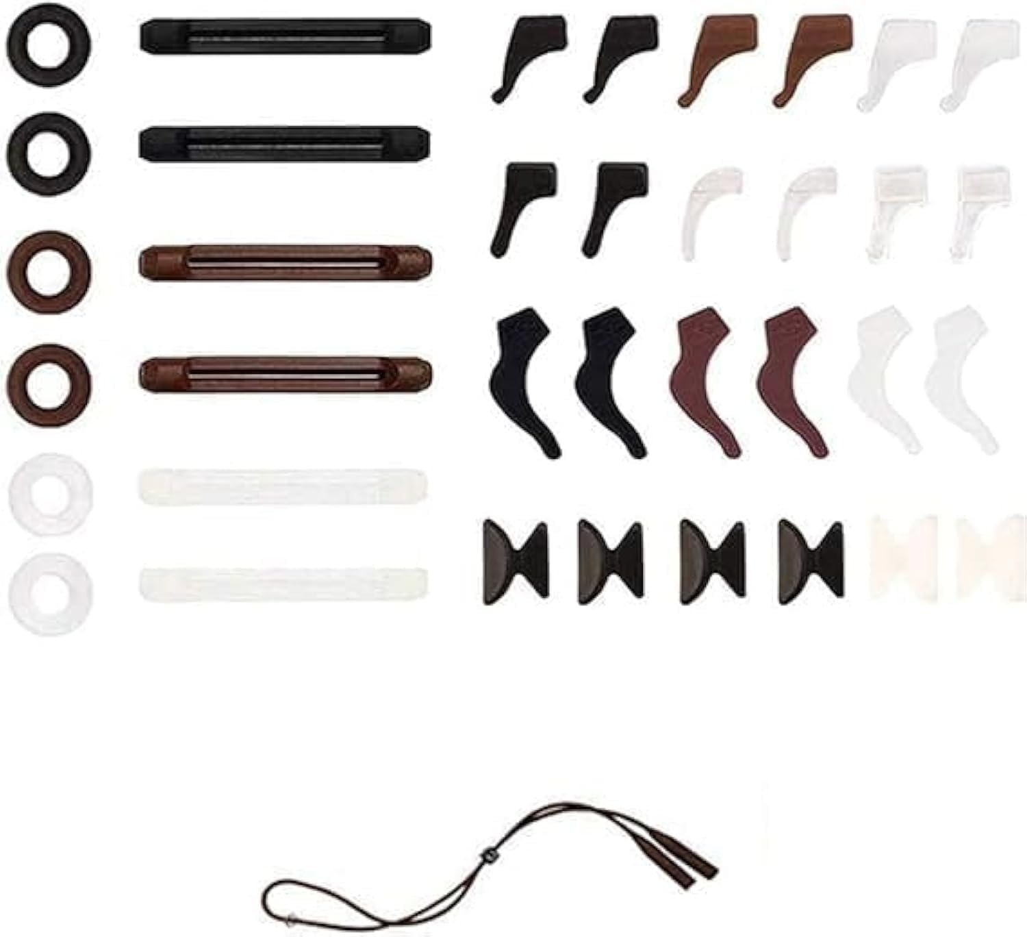 ECVV 19 Pairs Eyeglasses Retainers, Anti-slip Silicone Ear Clip Hooks ...