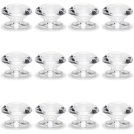 Amazon.com: MroMax Tiny Pull Handle Round Acrylic Knob Mini Knob 16mm ...