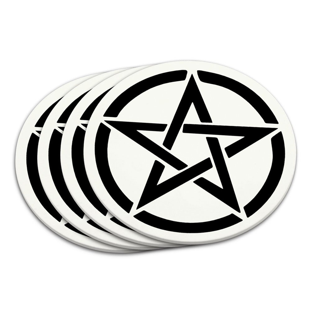 Amazon.com | Pentagram Pentangle Star Wiccan Witch Coaster Set: Coasters