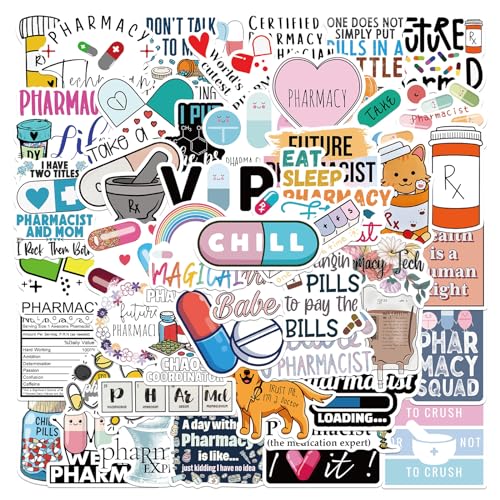 Snapklik.com : Cute Pharmacist Stickers Pharmacy Stickers Pack 50PCS ...