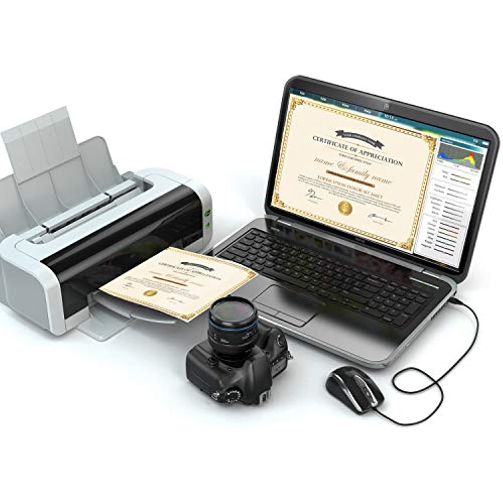 Snapklik.com : Chinco Certificate Paper Gold Foil Metallic Border Blank ...