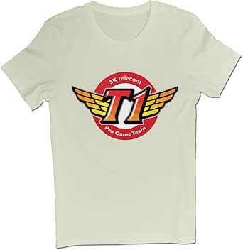 Amazon.com: Korea SKT T1 Esports Team Logo T-shirts Natural XXL For Man ...