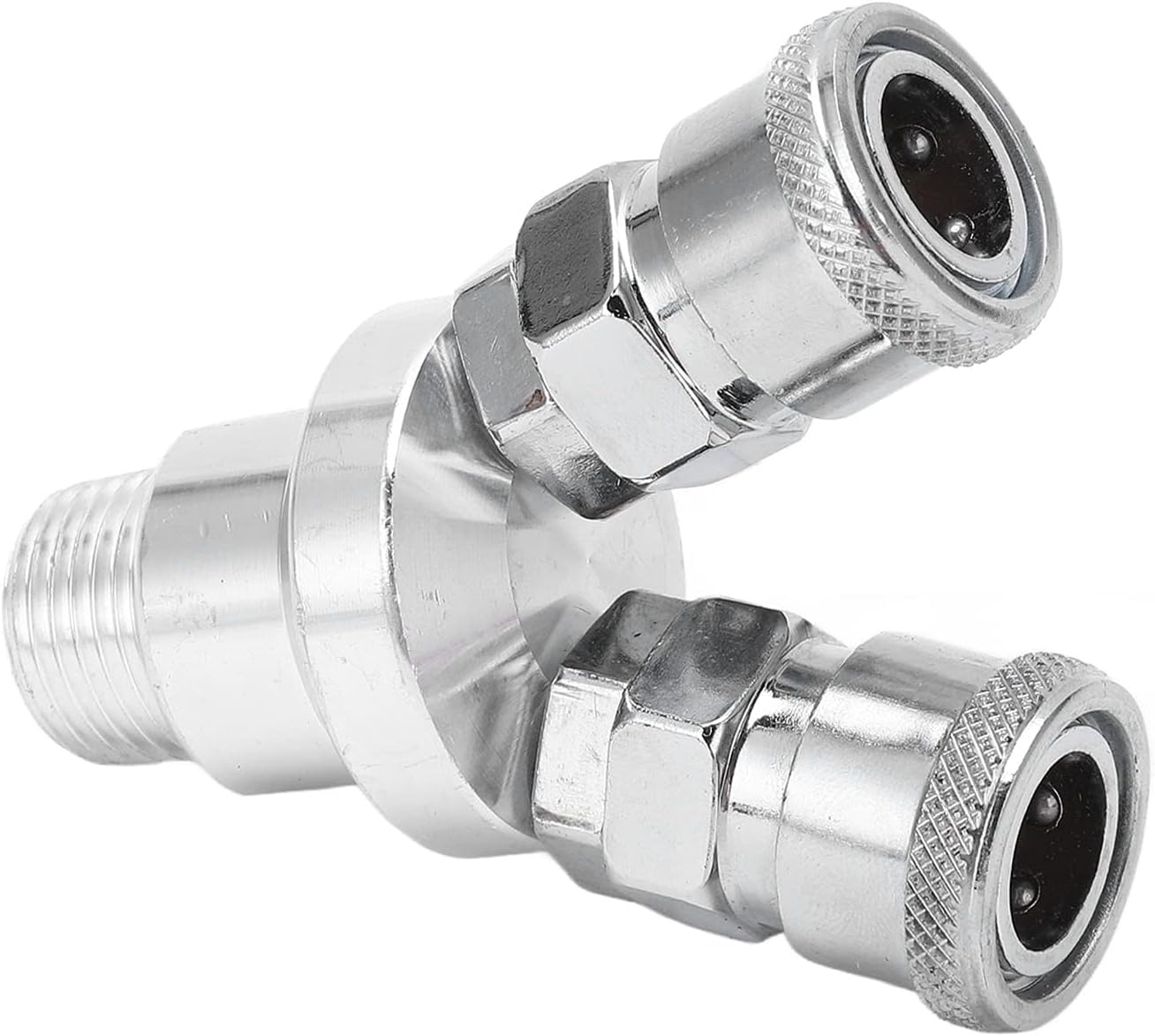 Air Hose Connector 2 Way Air Hose Splitter G1/2 Thread Air Compressor Accessories Fittings ...