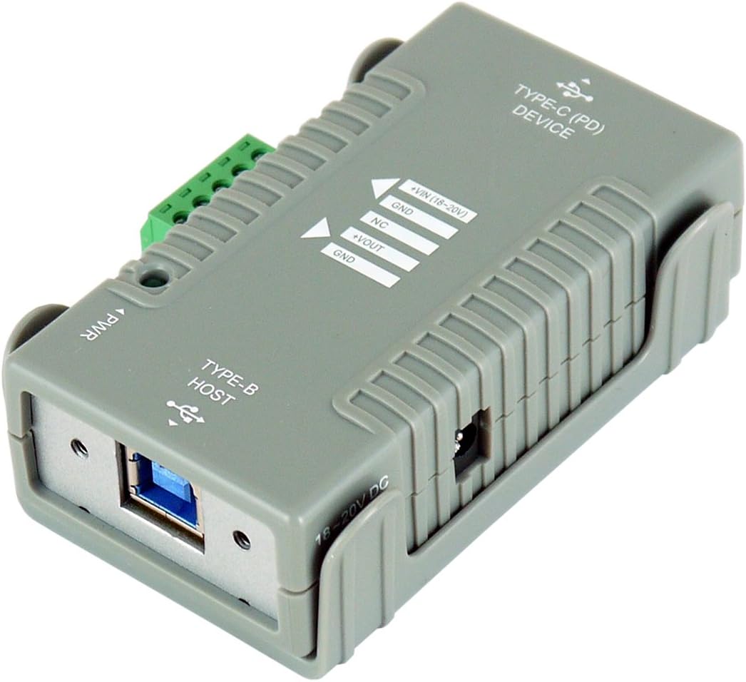 Amazon.com: Coolgear USB 3.1 PD Injector USB C PD 2.0 Gen1/2 B Host to ...