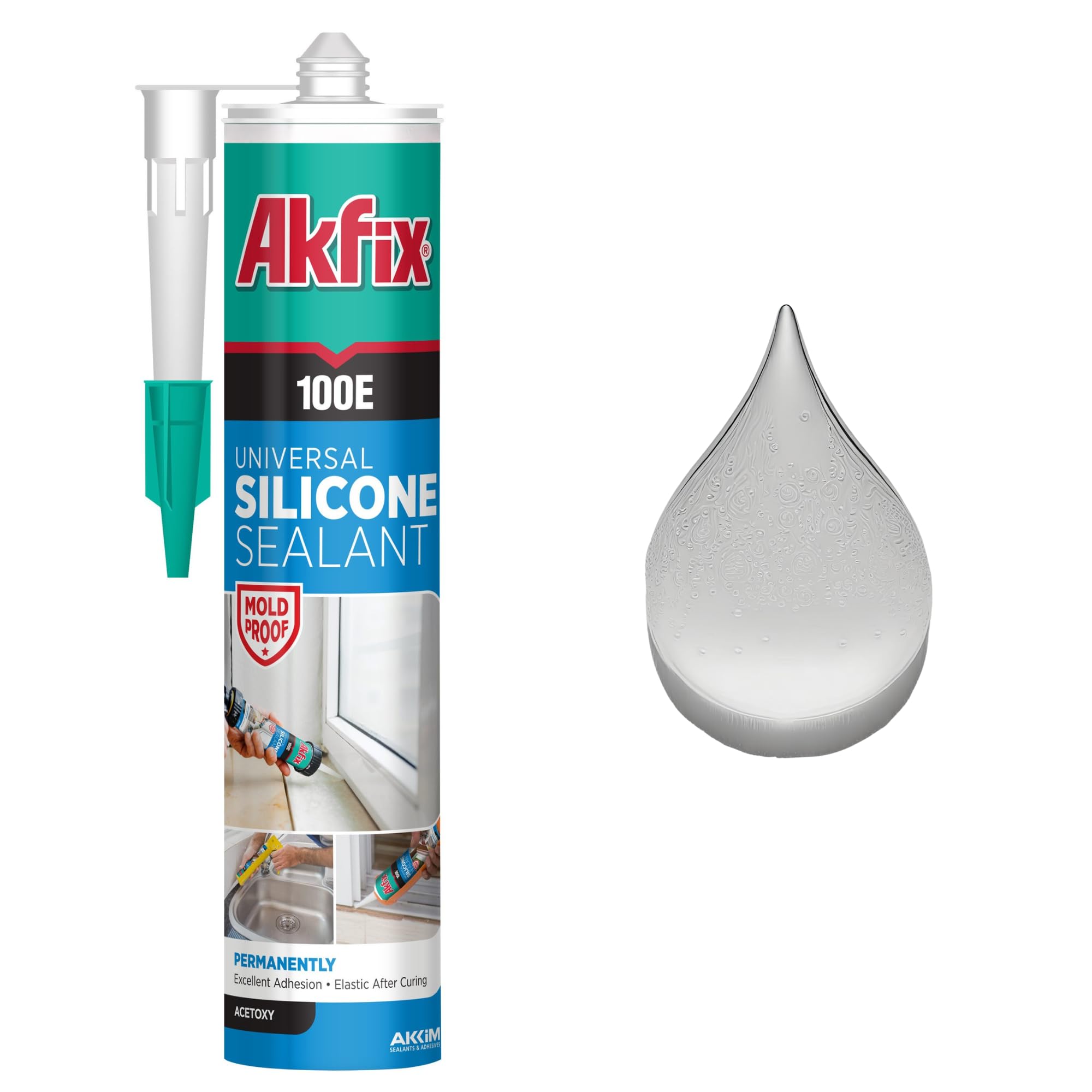 Snapklik.com : Akfix 100E RTV Translucent Silicone Caulk