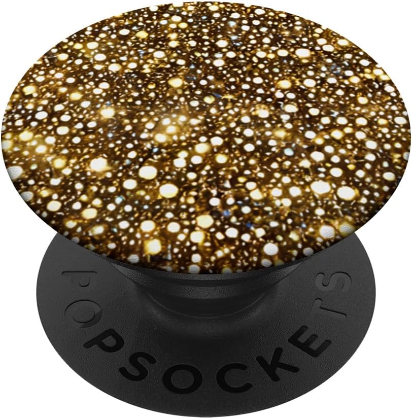 Amazon.com: Beautiful and Elegant Gold Colored Sparkly PopSockets ...