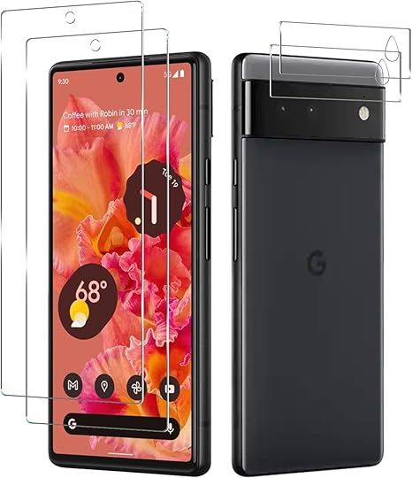 Amazon.com: Pixel 6 Tempered Glass Screen Protector + Camera Lens ...
