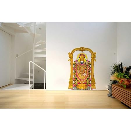 Buy Rawpockets Decal ' Lord Tirupathi Balaji ' Multi-Color Wall Sticker ...