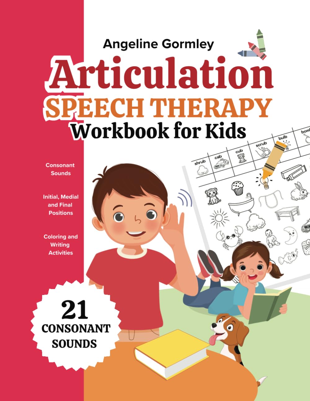 Articulation Speech Therapy Workbook for Kids: Gormley, Angeline ...
