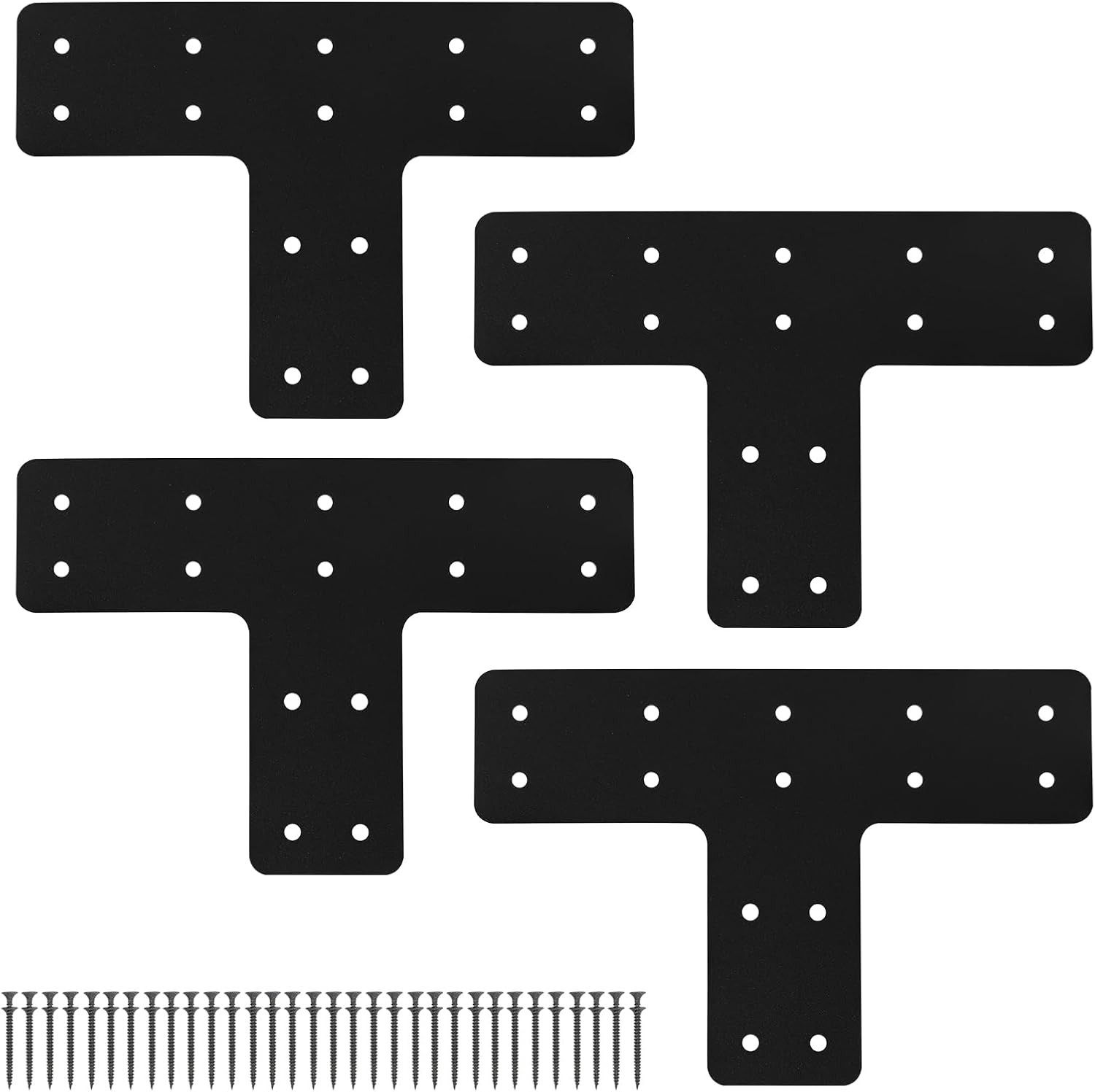 Amazon.com: 12x8 T Post Bracket 4PCS, T Flat Mending Plate for Wood 4x4 ...