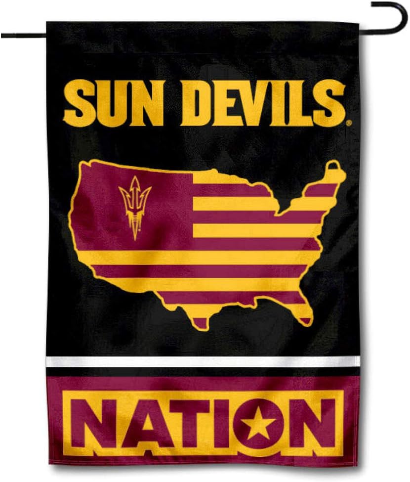 Amazon.com : Arizona State Sun Devils Crest Shield Garden Flag and ...