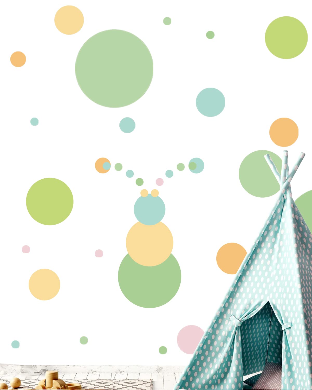 Snapklik.com : Big Polka Dots Wall Decals Peel And Stick Vinyl Wall ...