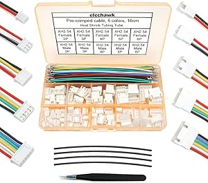 Amazon.com: XH 2.54mm Connector Kit - JST XH Compatible 2.5mm Pitch Male Female Connector ...