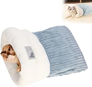 Amazon.com : Cat Sleeping Bag Bed, Winter Soft Plush Sack Self Warming ...