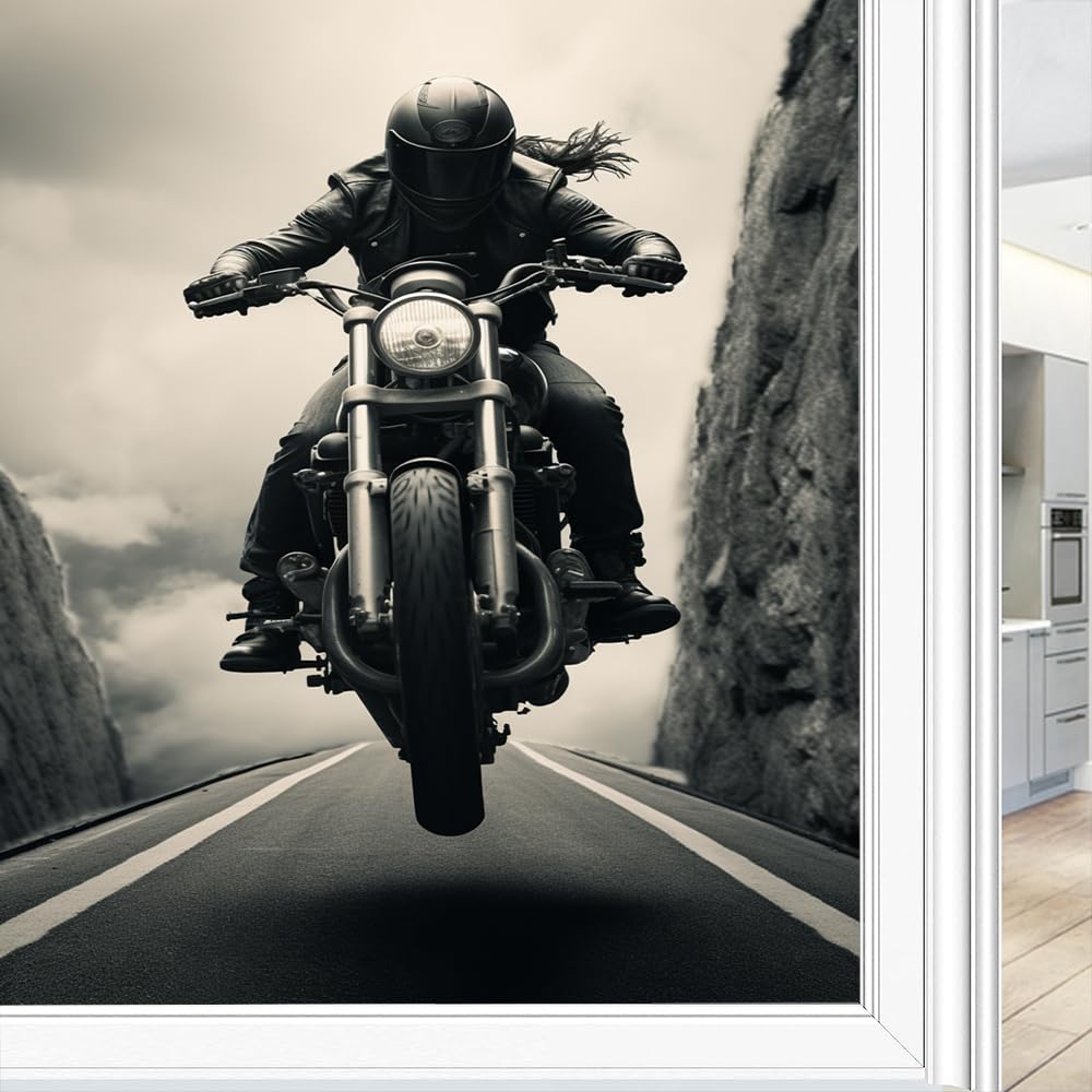 Motorcycle Stick Window