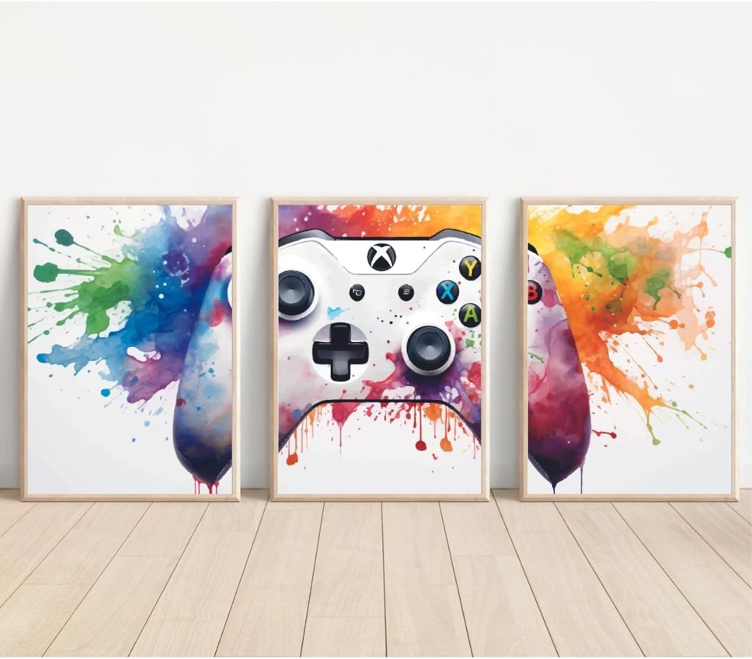 S STEEN A4 Xbox Art Prints Set Of 3 | Gaming Accessories | UNFRAMED ...