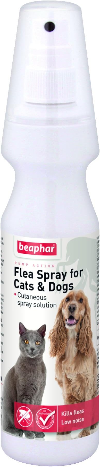 Beaphar – Flea Spray for Cats and Dogs – Kills Fleas Within 24 Hours ...