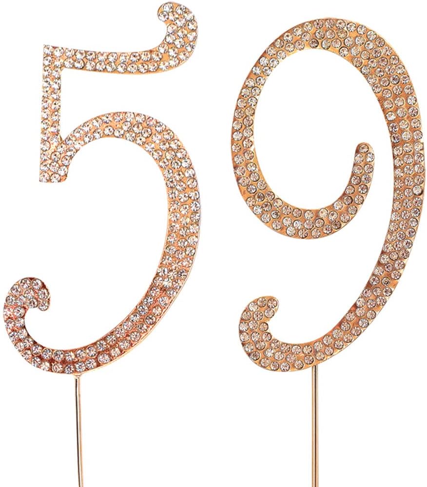 Amazon.com: MAGJUCHE Gold 100" Crystal Cake Topper, Number 100 ...