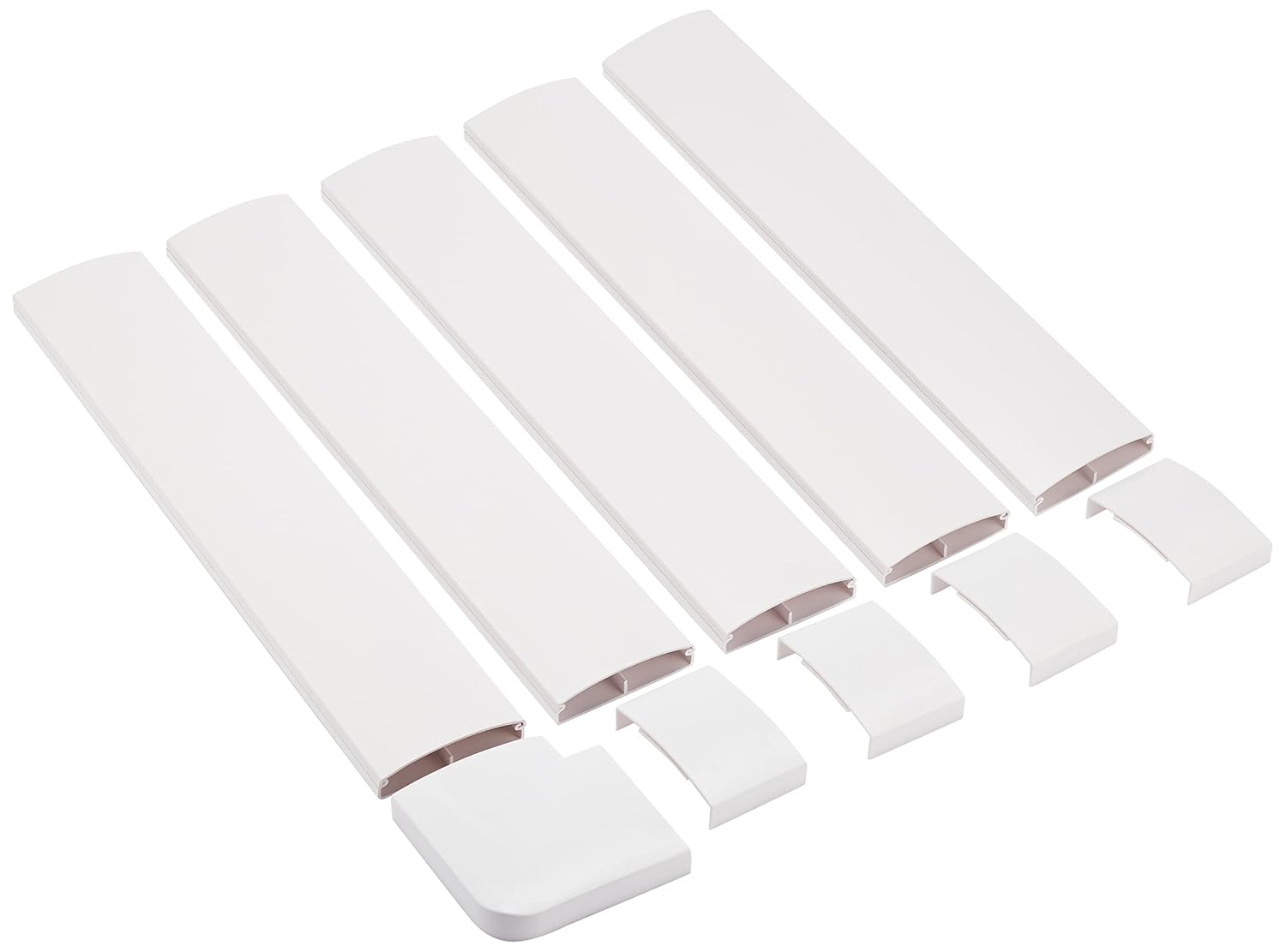 Buy SimpleCord TV Cable Concealer Cord Cover Raceway Kit -5 Channels ...