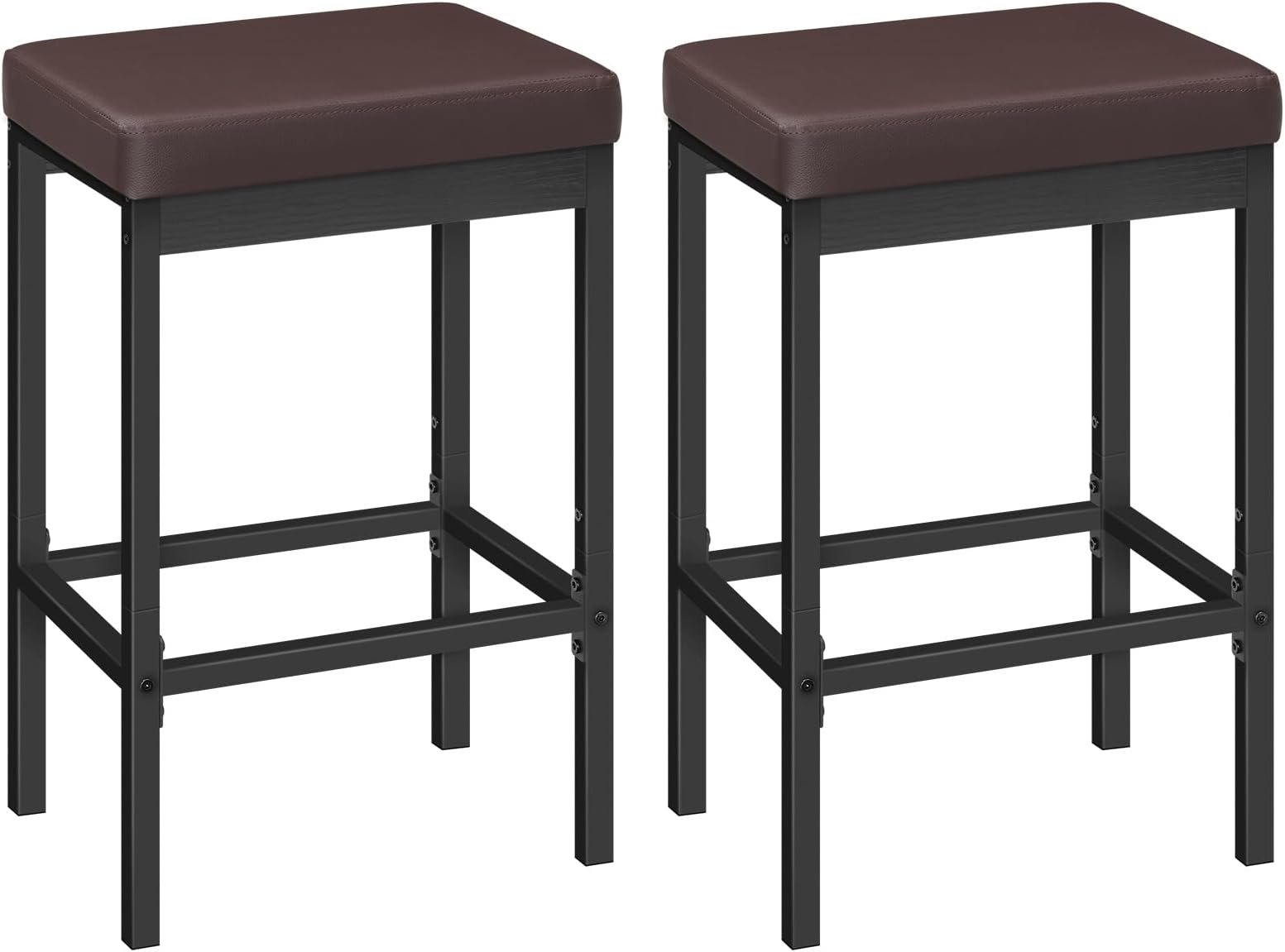 Amazon.com: HOOBRO Bar Stools, Set of 2 Bar Chairs, 24.8-Inch Height ...