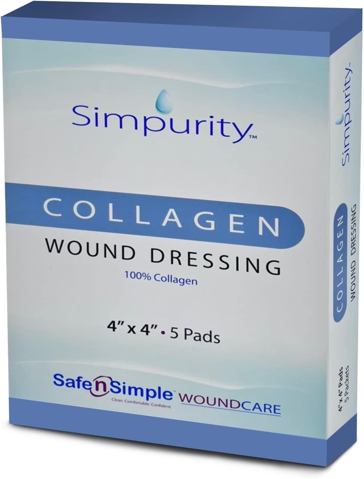 Amazon.com: Simpurity Collagen Dressing Pads - 4 x 4 in 5-Pack Collagen ...