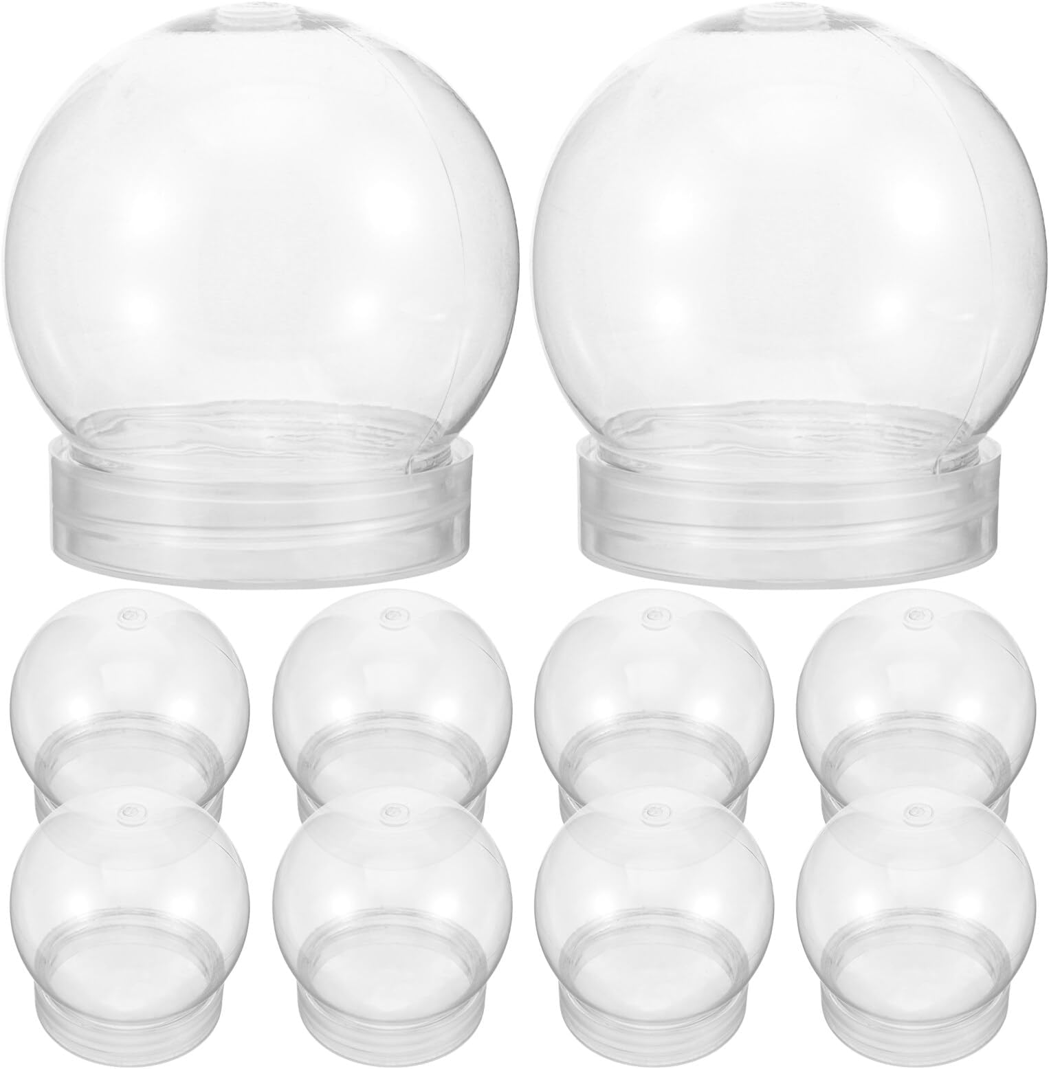 Amazon.com: Ciieeo 24 Pcs Plastic Snow Globe Clear Water Globe Fillable ...