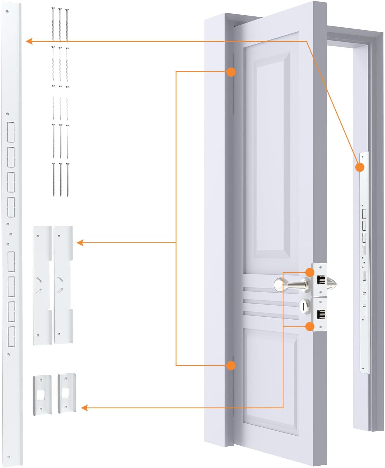 Securityman Door Reinforcement Kit | Door Jamb Protector | Door Frame ...