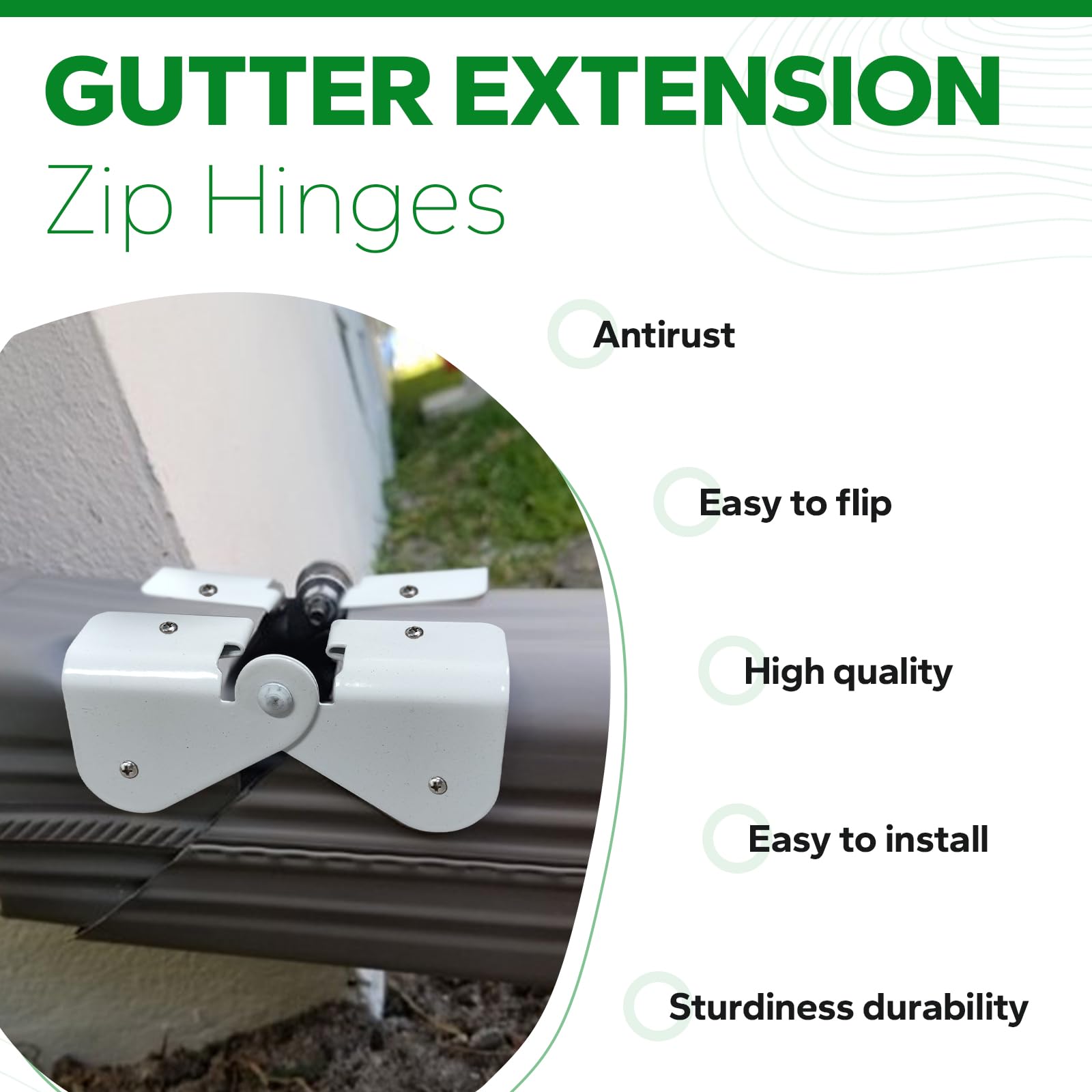 Snapklik.com : Gutter Zipper Hinges For Gutter Downspout Extension ...
