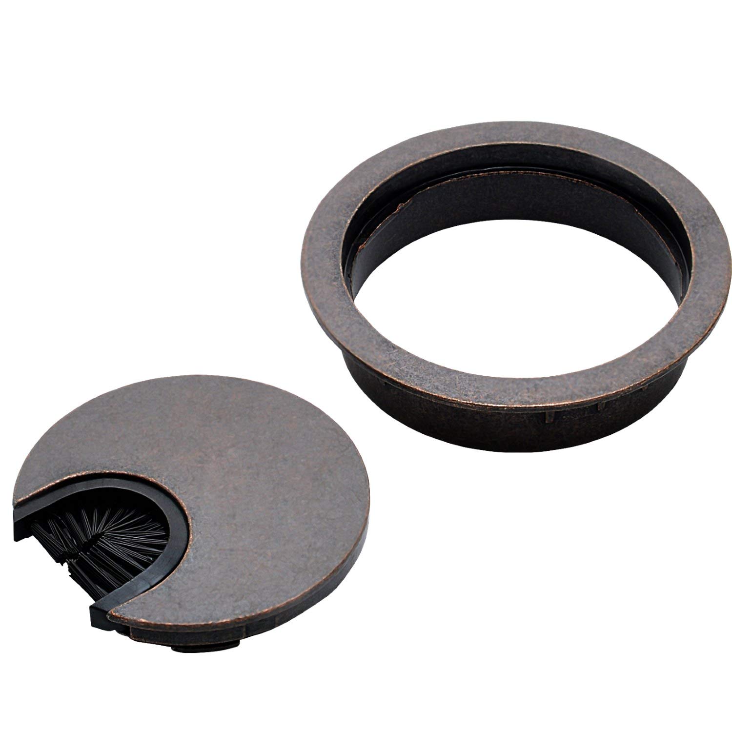 Snapklik.com : Antique Bronze Metal Cable Grommet 2 Piece "Lock In" Feature