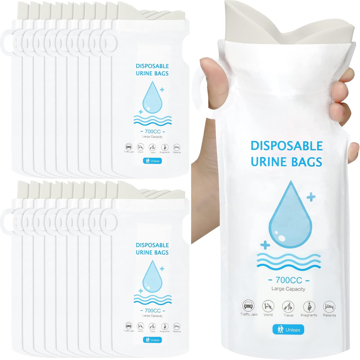 Amazon.com : Sosation 48 Pack Disposable Urinal Bag 700 Ml, Portable ...