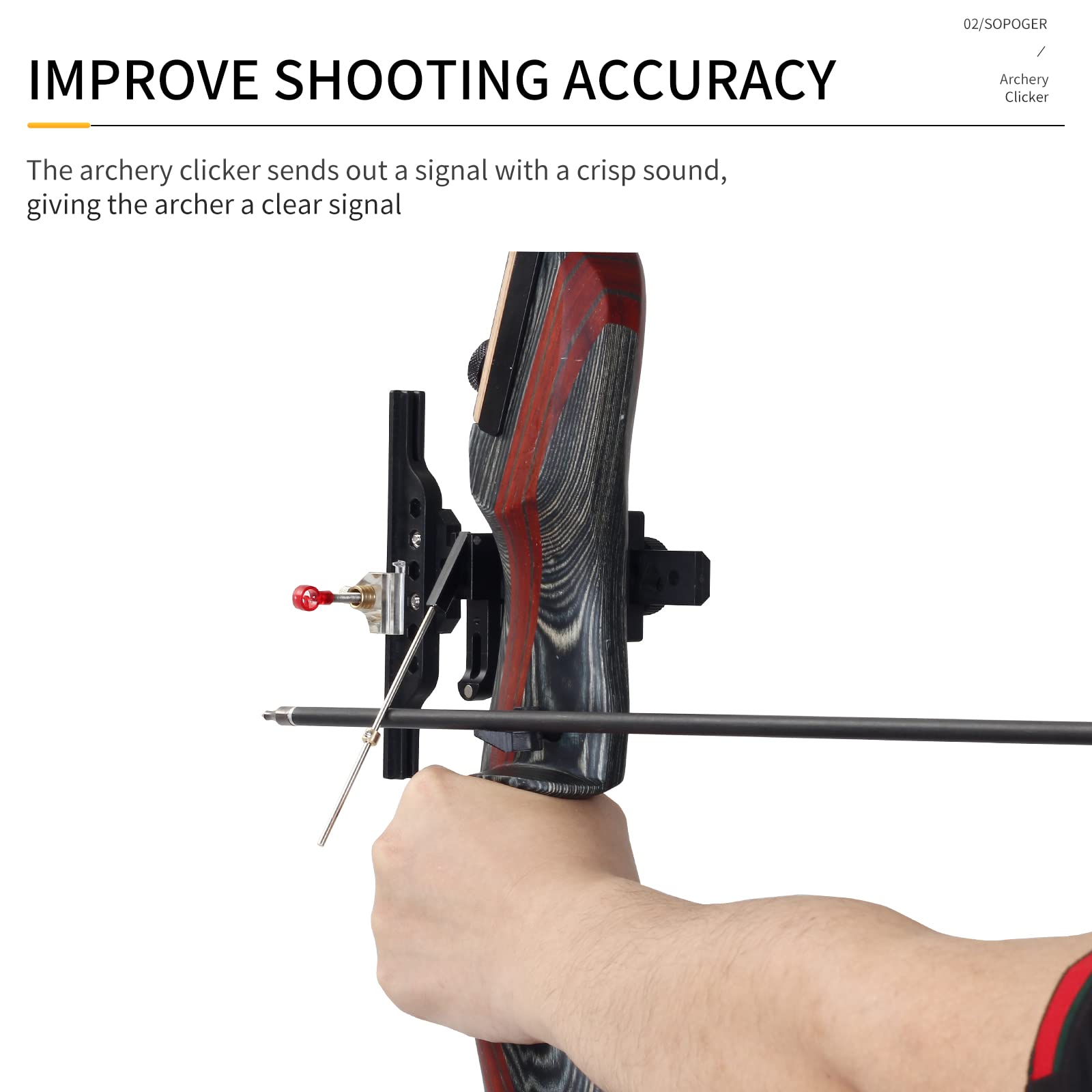 Snapklik.com : SOPOGER Archery Recurve Bow Clicker - Magnetic Sight ...