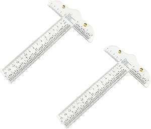 Amazon.com: 2pcs Clear T Square Ruler 6 Inches T Shape Ruler Double ...