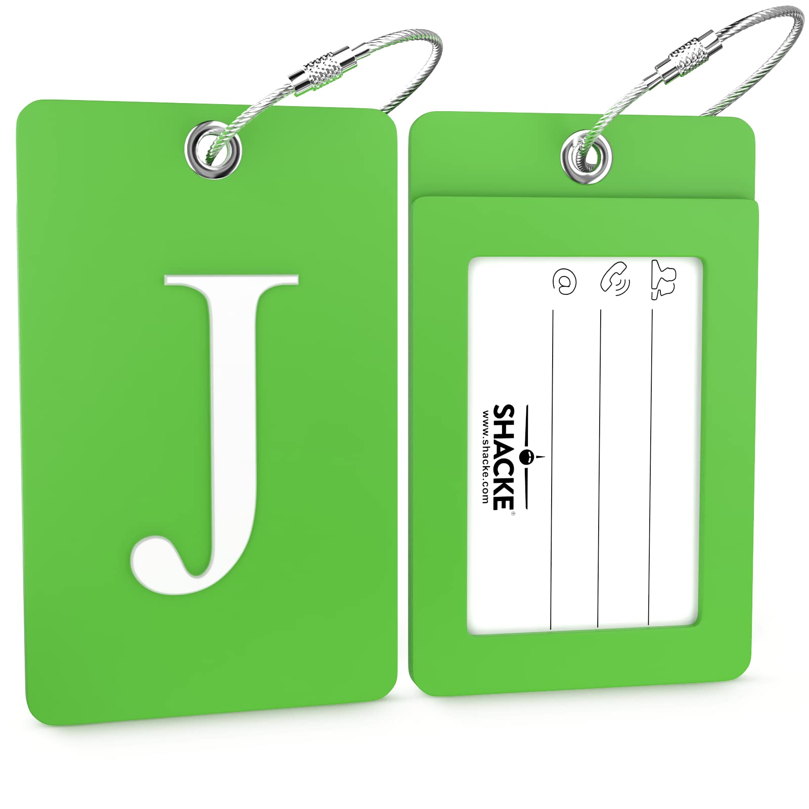 Snapklik.com : Shacke Luggage Tag Initial Fully Bendable Tag w ...