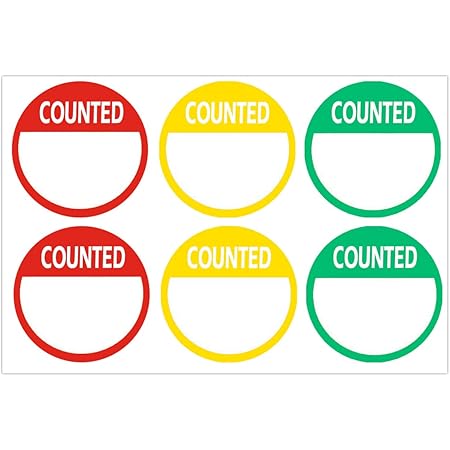 Amazon.com : YOUOK Counted Labels Stickers, 2 Inch Round Adhesive ...