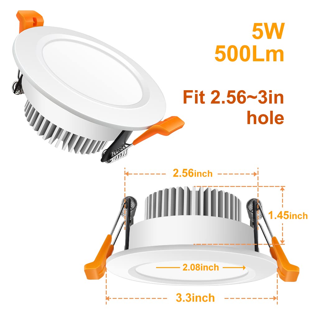 Snapklik.com : LEDLightsWorld 3 Inch LED Recessed Lighting Dimmable ...