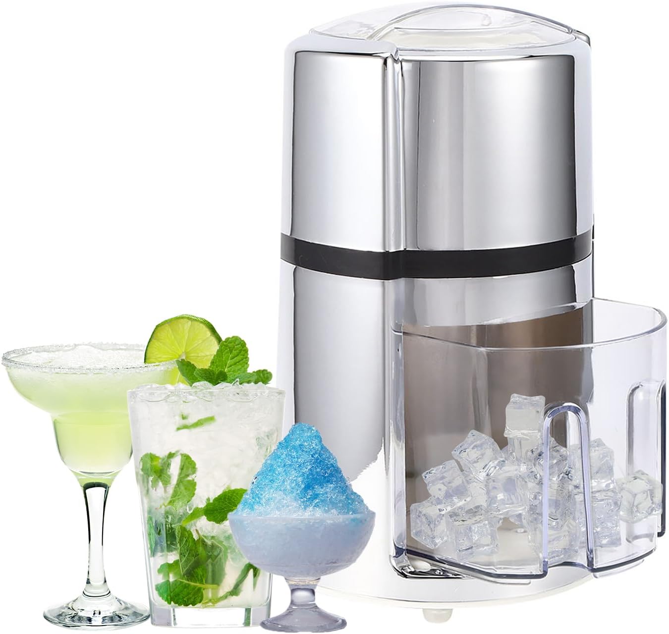 Amazon.com | Manual Ice Crusher, Ice Crusher with Stainless Steel ...