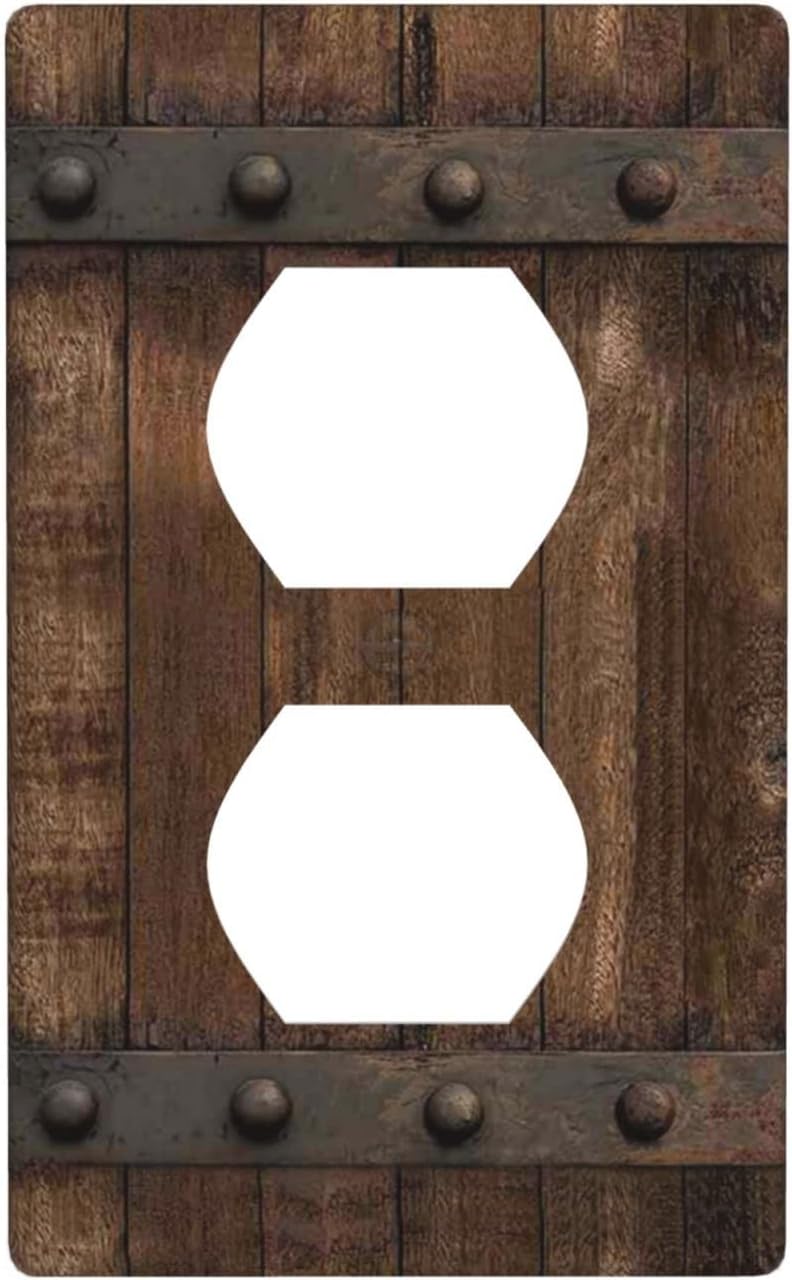 Amazon.com: Rustic Farmhouse Wood Print Outlet Covers Light Switch ...