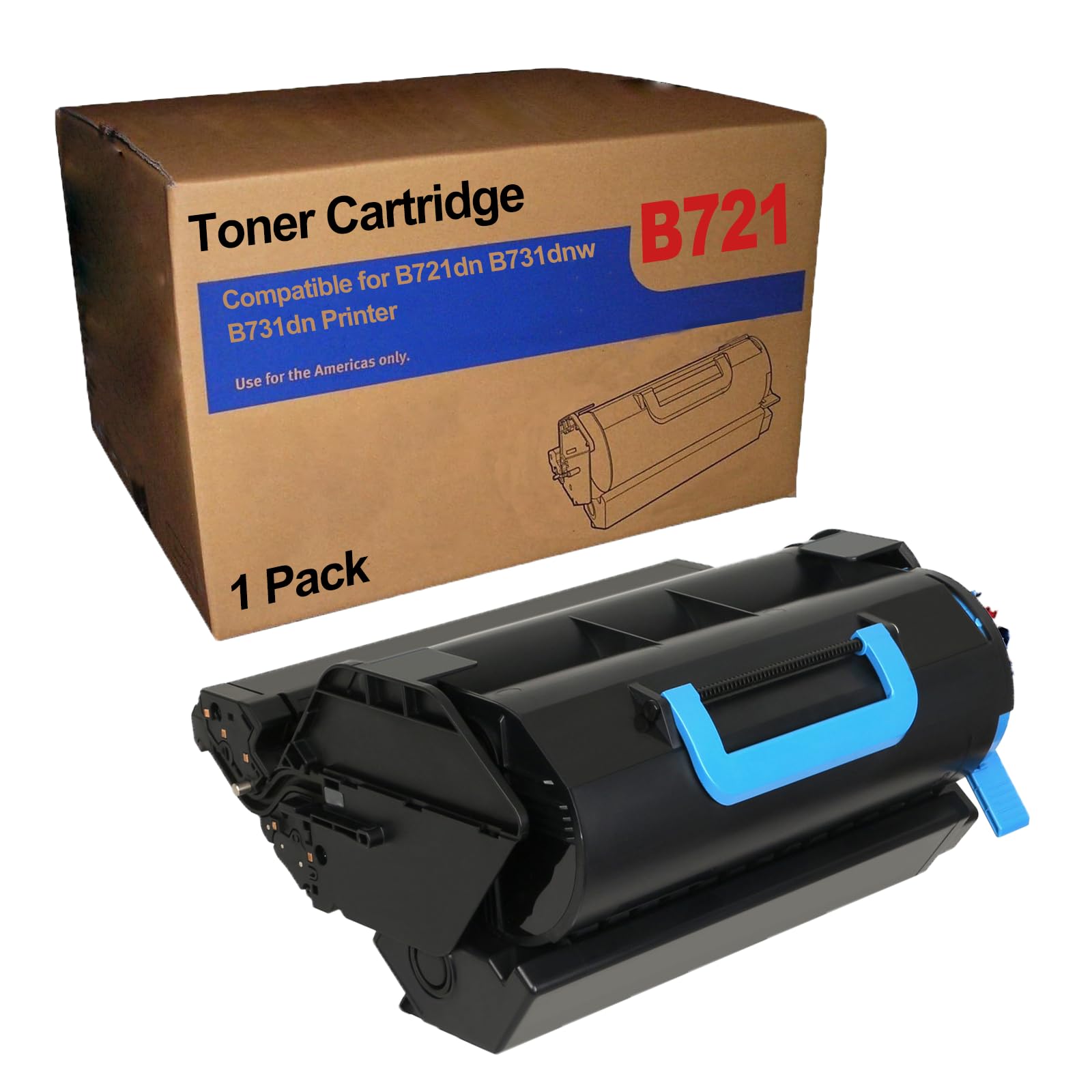 Amazon.com: YOUTOP 1PK B721 B731 Black Toner Cartridge for 45488801 ...