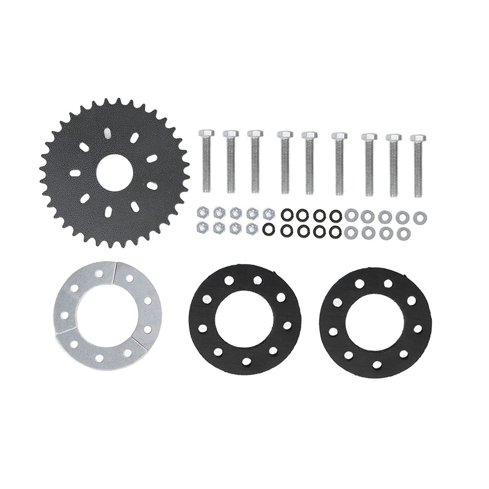 Amazon.com: EVGATSAUTO 36T Flat Sprocket with 9 Hole Adapter Mount Rear ...