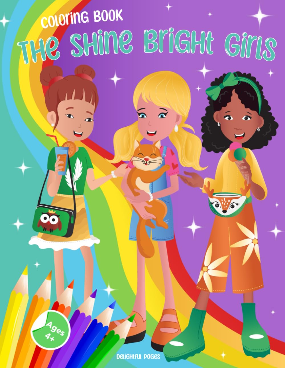 The Shine Bright Girls: Coloring Book: Pages, Delightful: 9798863540597 ...