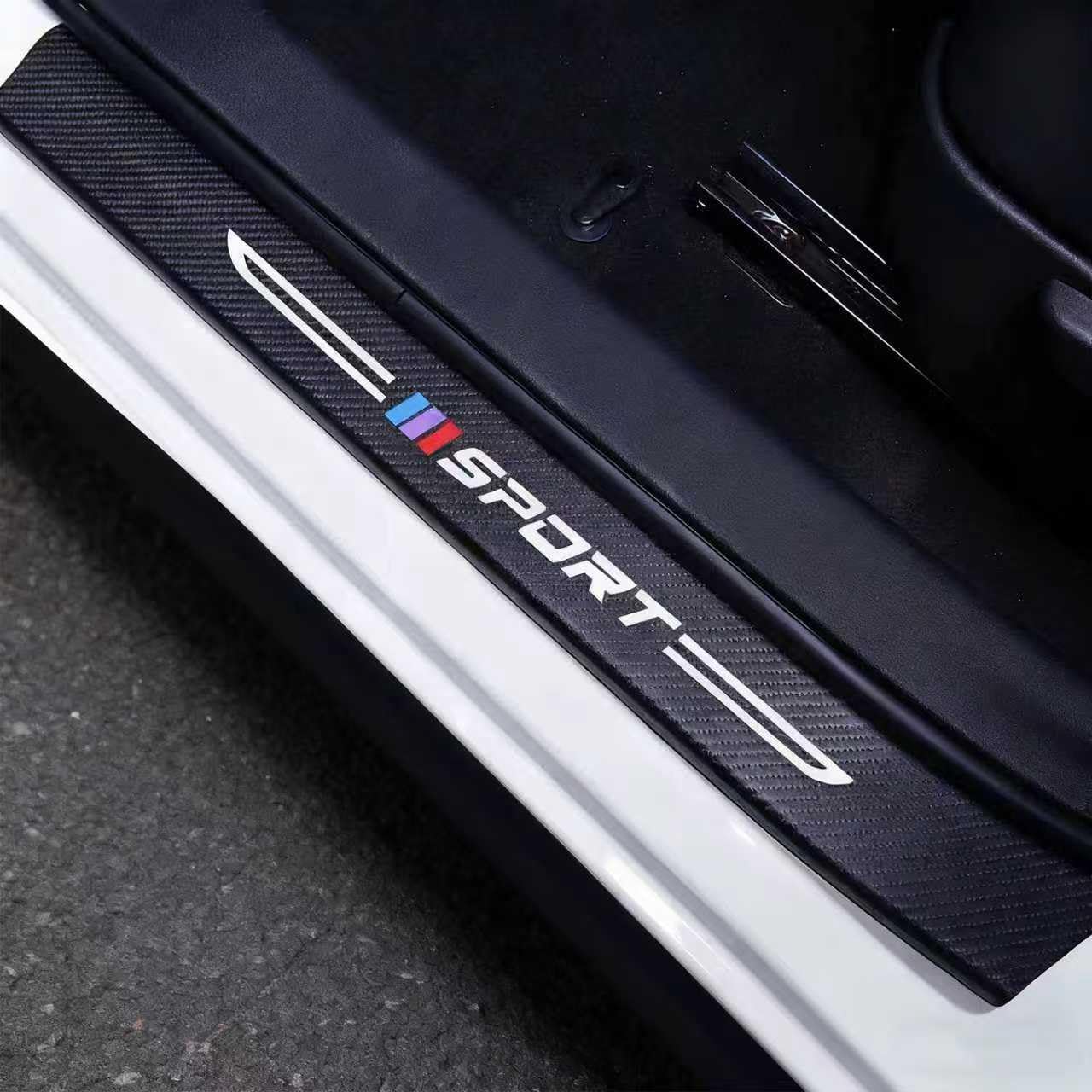 Amazon.com: Generic 4PCS Car Door Sill Protector Kick Plate Guard for ...