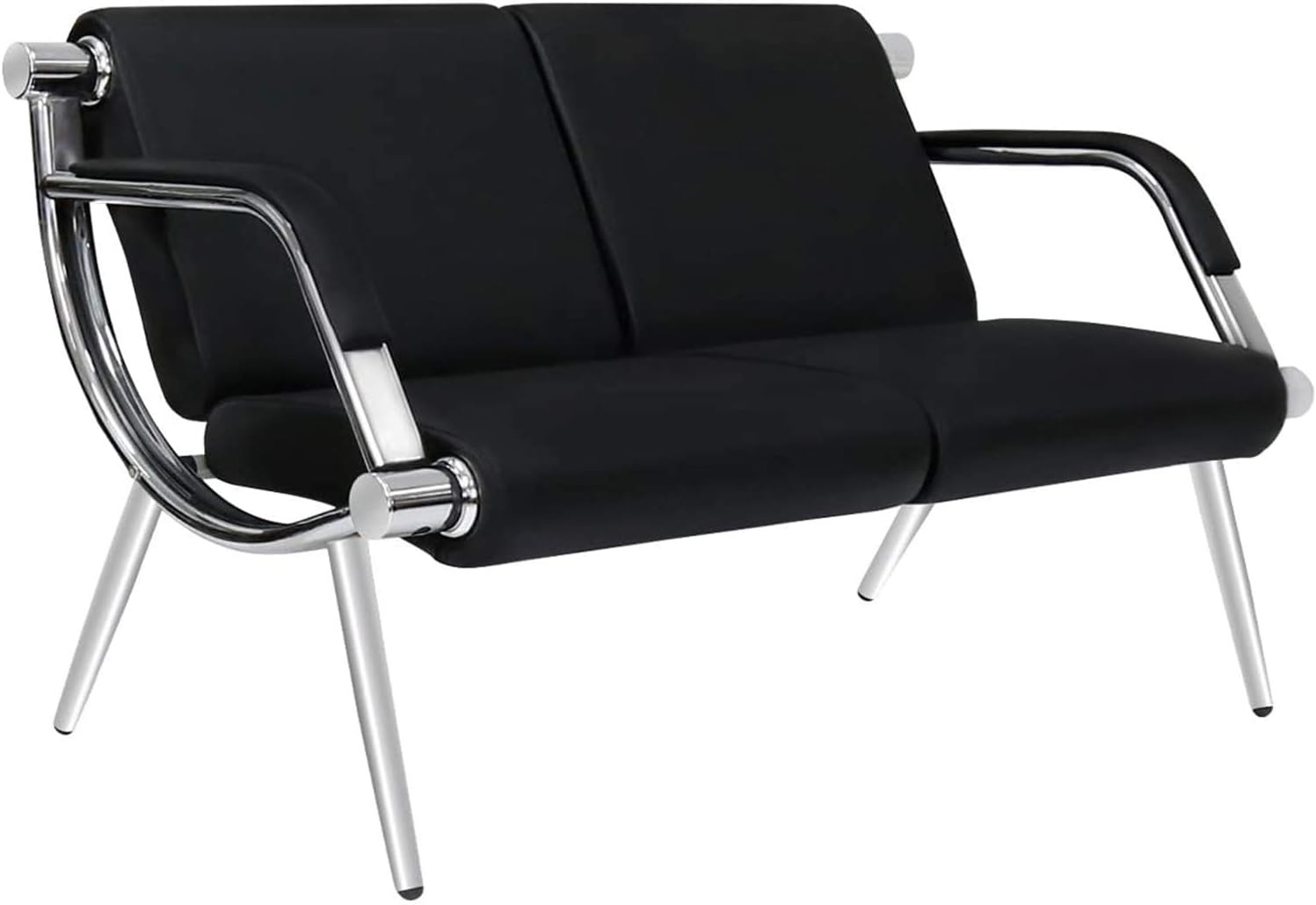 Amazon.com: Peach Tree Black Leather Executive Side Reception Chair ...