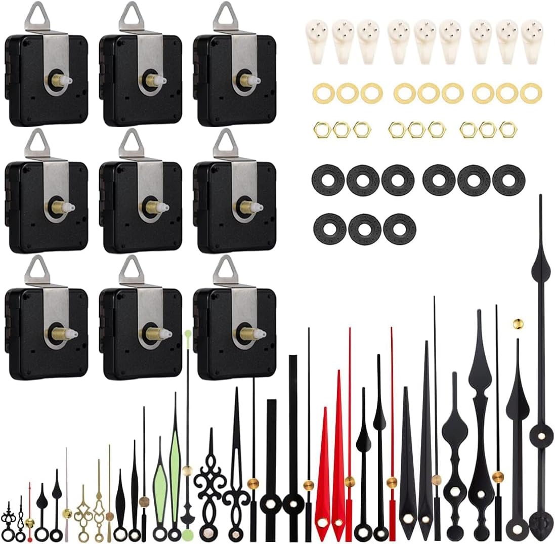 Amazon.com: EMOON 9 Pieces Clock Mechanism Replacement Kit with 12 Pack ...