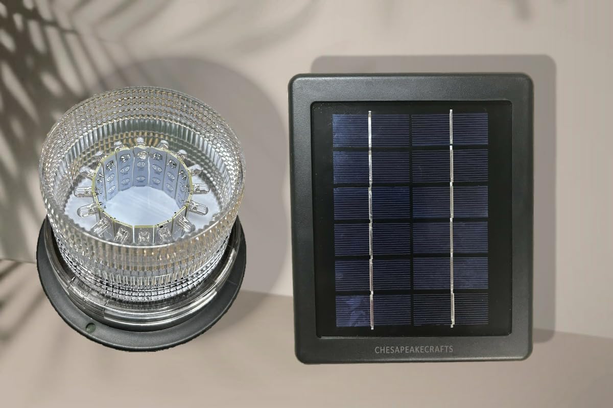 Authentic Solar Powered LED Revolving Beacon for Lawn Lighthouses ...