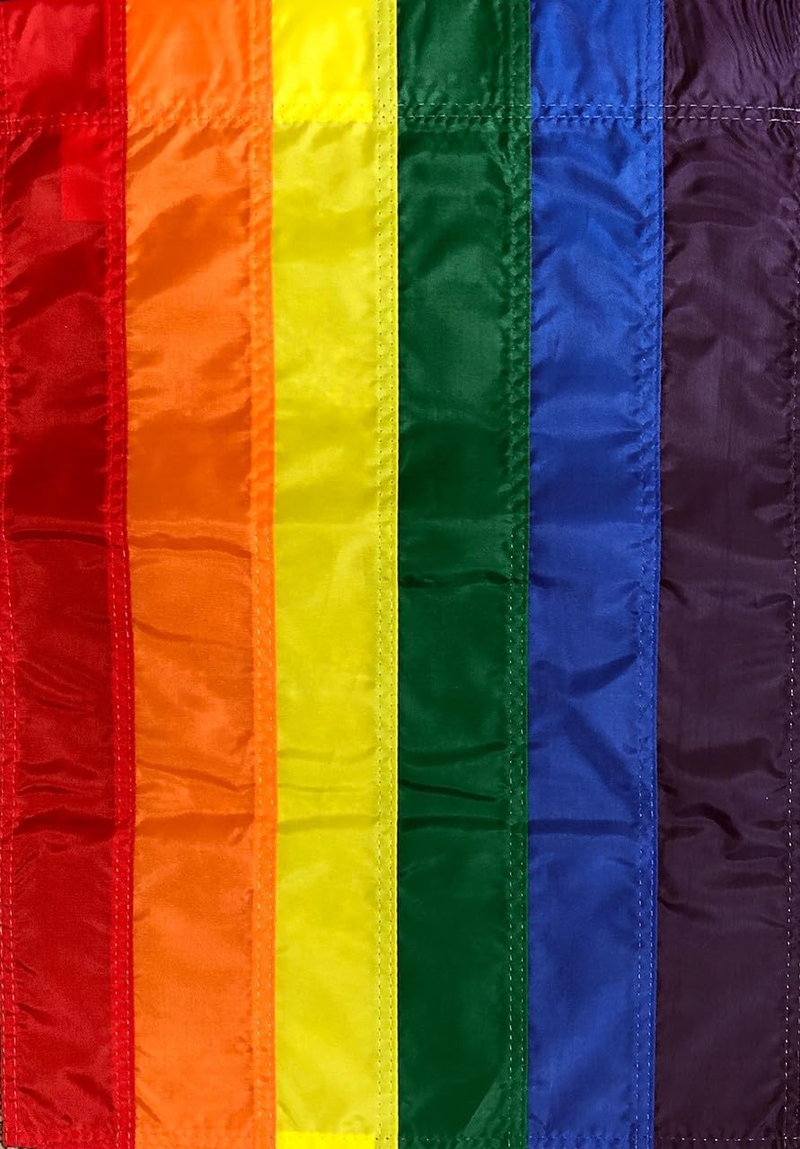 Amazon.com : JUSHEN LGBTQ Rainbow Pride Garden Flag 12 x 18 Inch ...