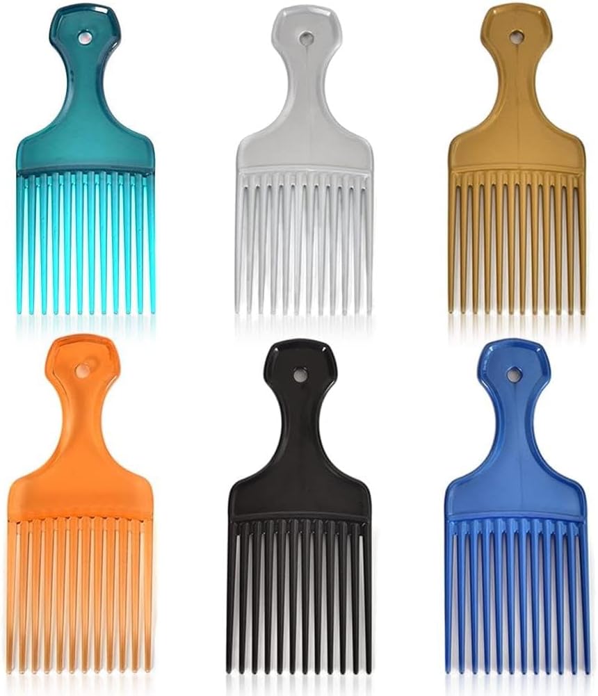 Random Color Salon-Style Hair Pick and Barber Comb, Pick Comb for Curly ...