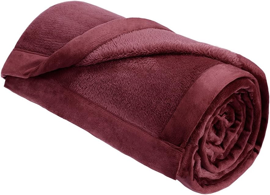 Madison Park Micro Velour Plush Throw, 50 by 60", Deep Red : Amazon.co ...