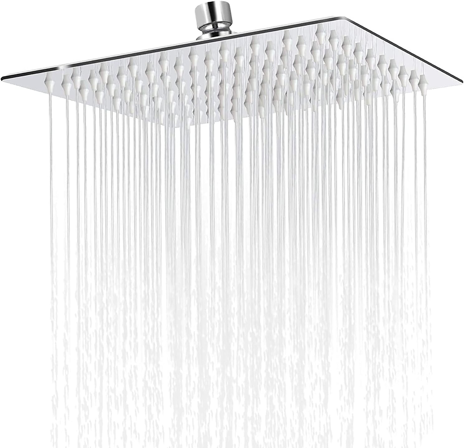 SBD Ultra Thin SS Square 200mm (8"X8") Rain Shower with 450mm (18 ...